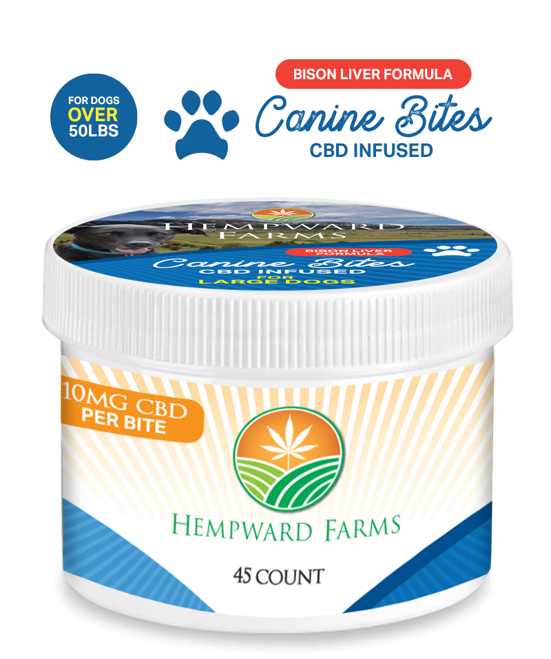 Hempward Farms Dog Bites Crunchy Chicken Liver Edibles Large Dog 45ct ...